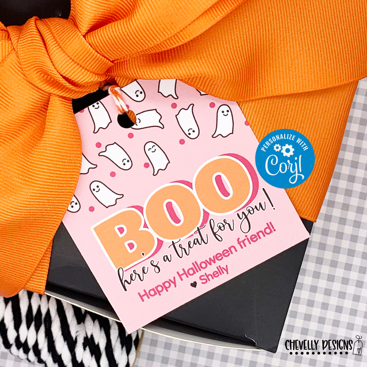 EDITABLE - Boo Here's a Treat for You - Halloween Ghost Gift Tags - Pr ...