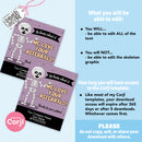 EDITABLE Skeleton Referral Gift Tag - We Love Your Referrals - Hallowe ...