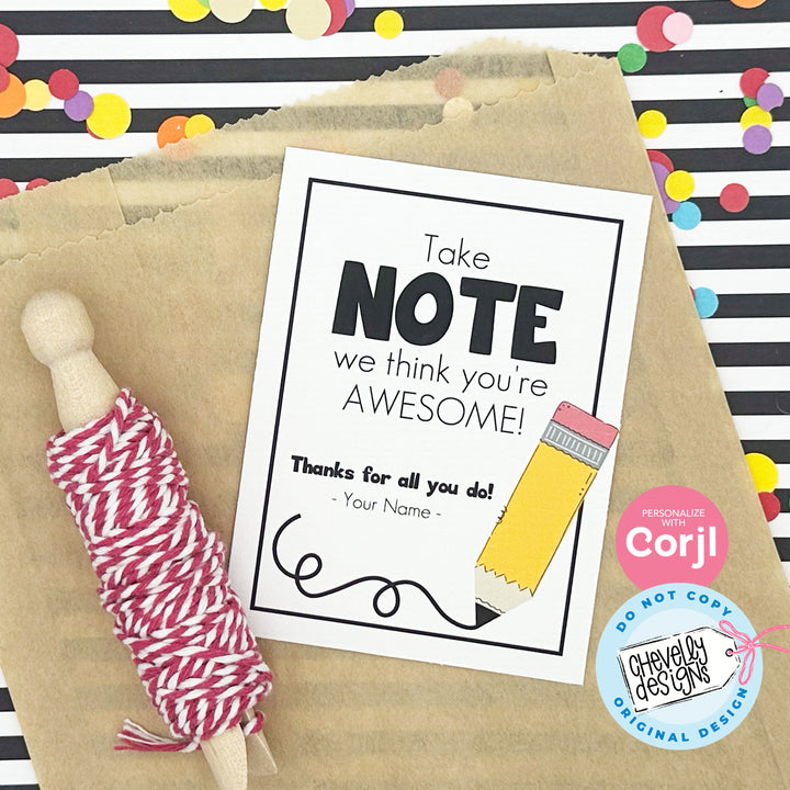 APPRECIATION GIFT TAGS – Chevelly Designs