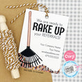 EDITABLE - Rake in the Referrals - Fall Business Marketing Gift Tag ...