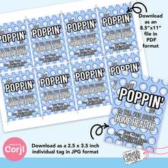 Editable - Poppin' By Home Health Gift Tags - Business Referrals - Pri ...