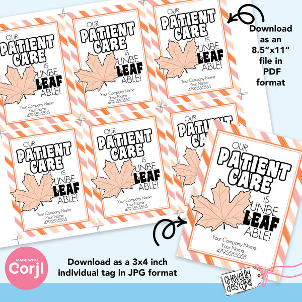 EDITABLE - Our Patient Care is Unbelievable - Fall Leaves Referral Gif ...