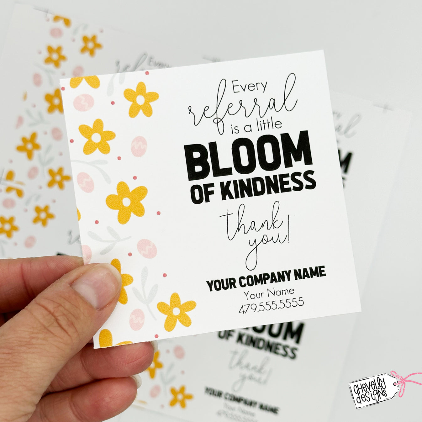 Editable Printable Easter Referral Marketing Gift Tags, Bloom of Kindn ...