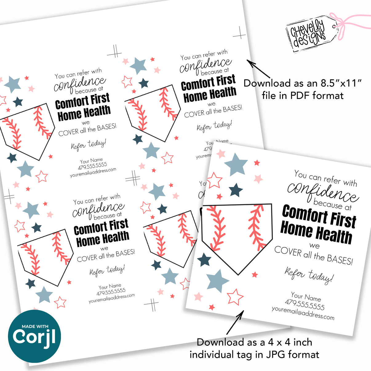 EDITABLE - Printable Referral Gift Tags, Refer with Confidence We Cove ...