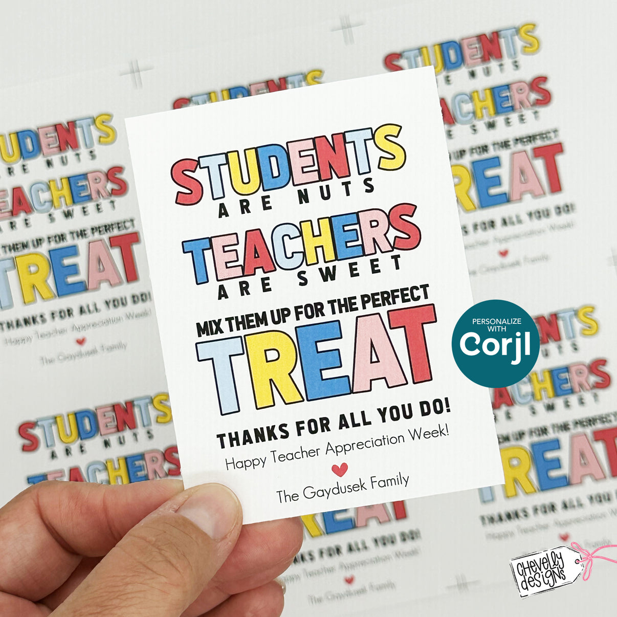 Editable Teacher Appreciation Gift Tag – Trail Mix Gift Tag – Corjl Te ...