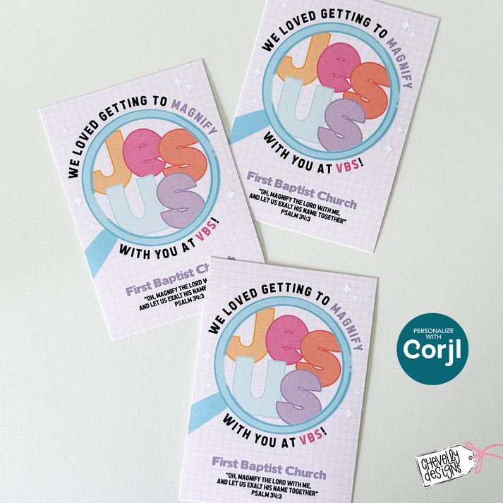Editable VBS Gift Tags Printable – Magnifying Jesus Theme – Vacation B ...