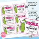 Editable Pickle Referral Gift Tag - We'd be in a PICKLE without You ...