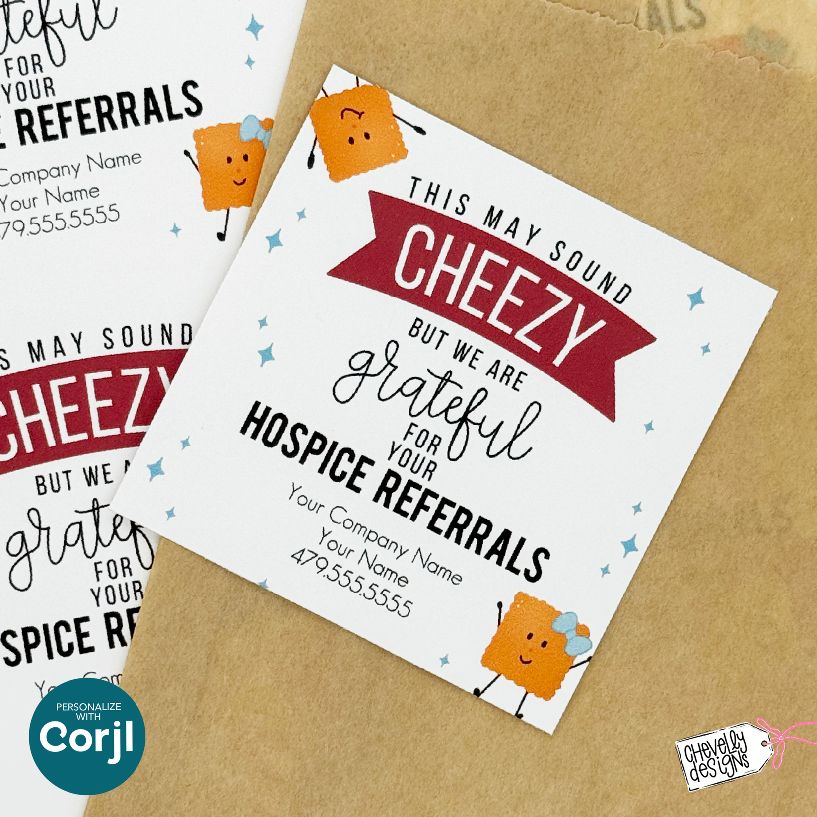 Editable Referral Gift Tag | Printable Hospice Marketing Label for Che ...