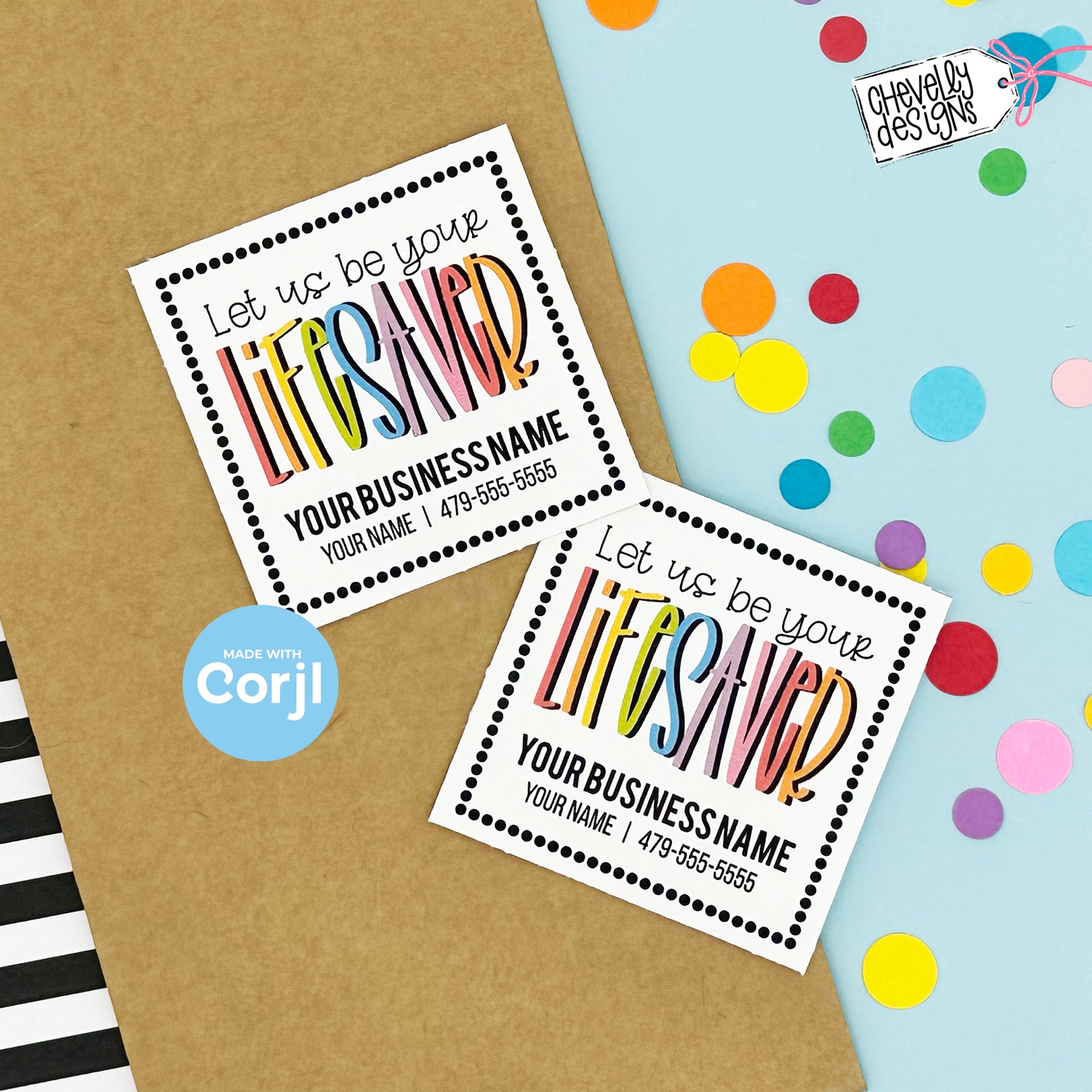 Editable - Let Us Be Your Lifesavers - Referral Gift Tags for Business ...