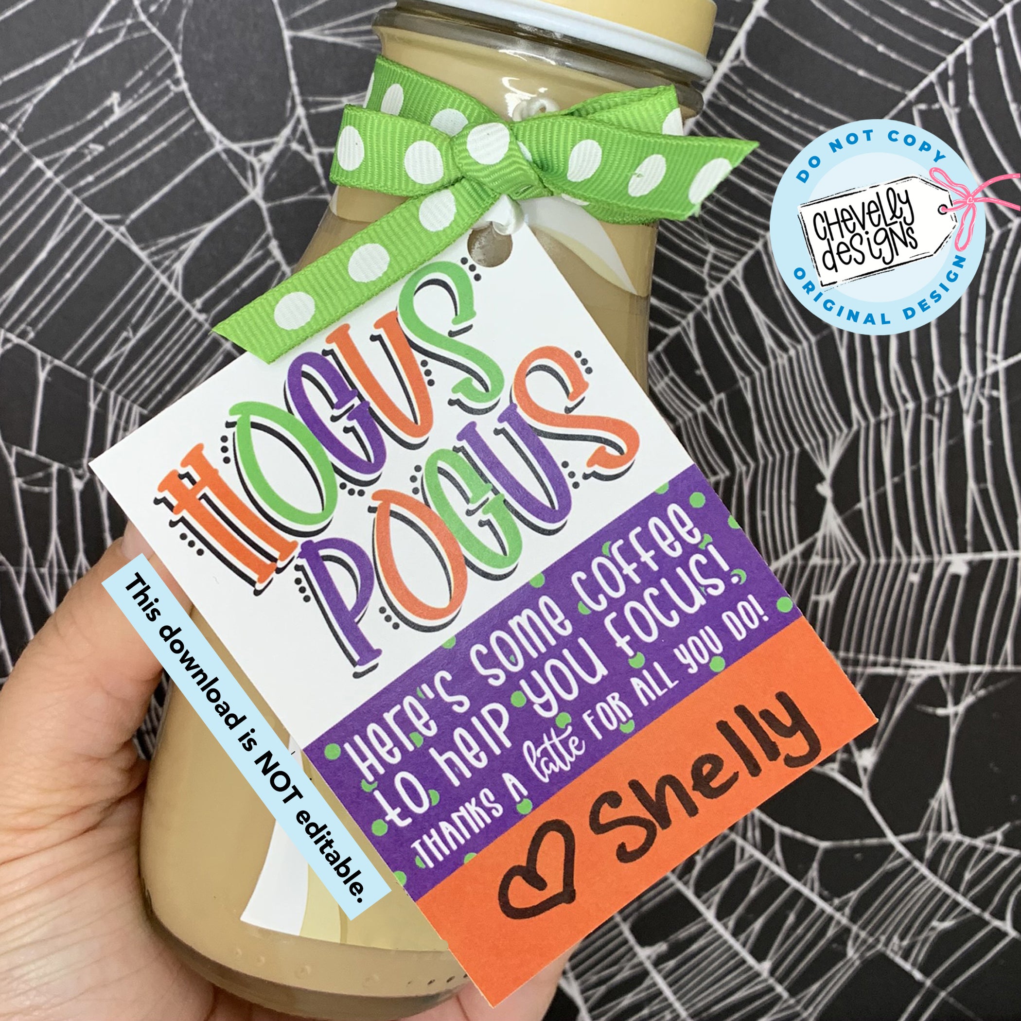 Printable - Hocus Pocus Coffee Gift Tags - Halloween Latte Tags - Inst ...