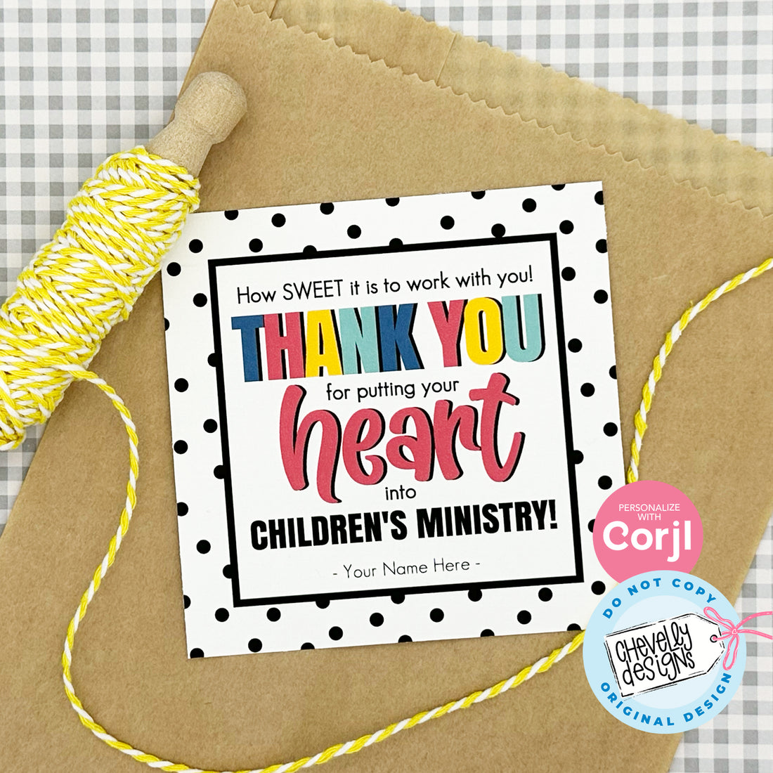 Editable - Children's Ministry Volunteer Appreciation Gift Tags - yout ...