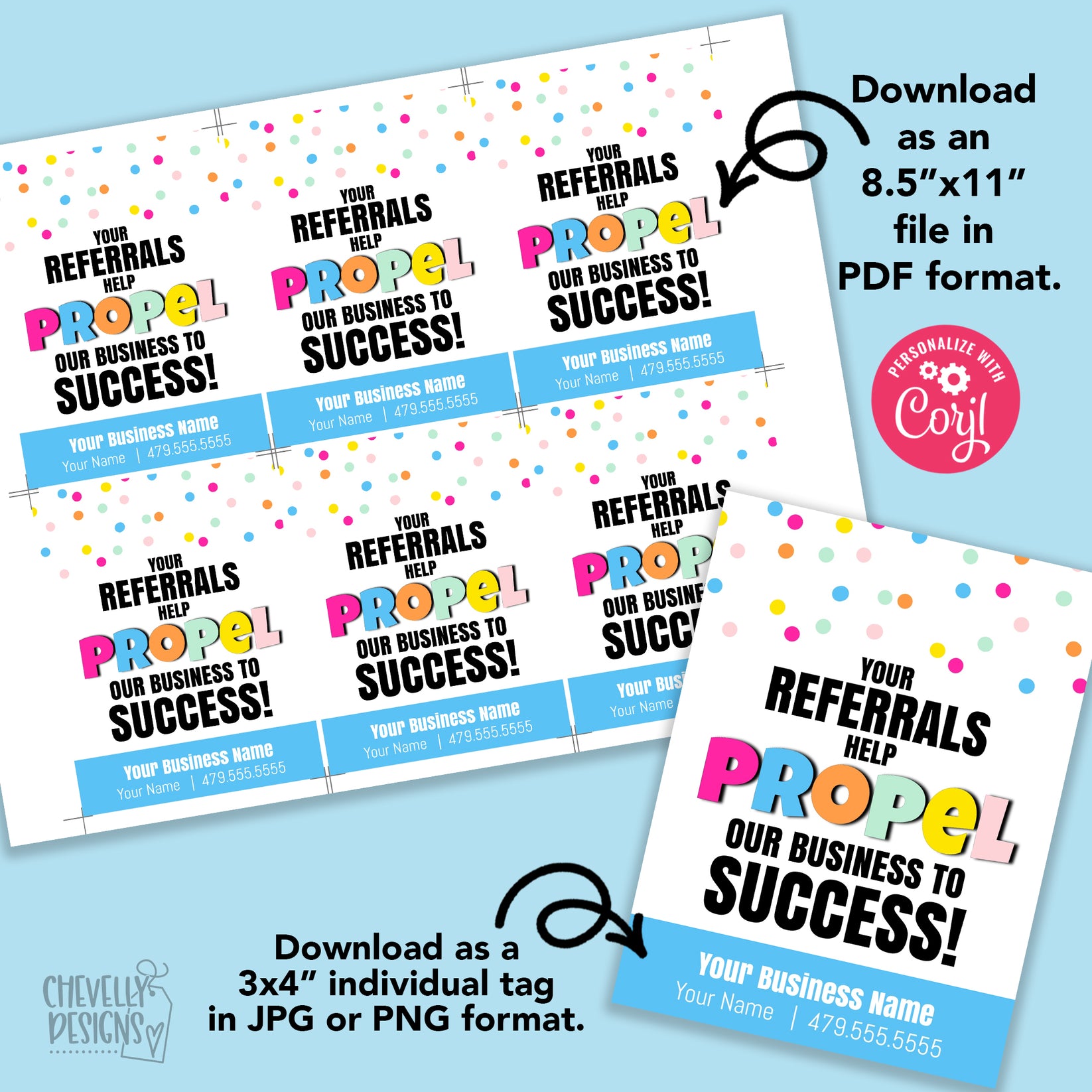 EDITABLE - Your Referrals Propel our Business - Printable Referral Mar ...
