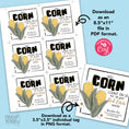 EDITABLE - You Corn Count On Us - Referral Marketing Gift Tags - Print ...