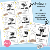 EDITABLE - Spilling the Tea about Home Care - Referral Marketing Gift ...