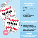 EDITABLE - Baseball Gift Tag for Individual Player Gifts - Printable D ...