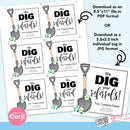 EDITABLE - We Dig Your Referrals - Shovel Flowers - Spring Business Re ...