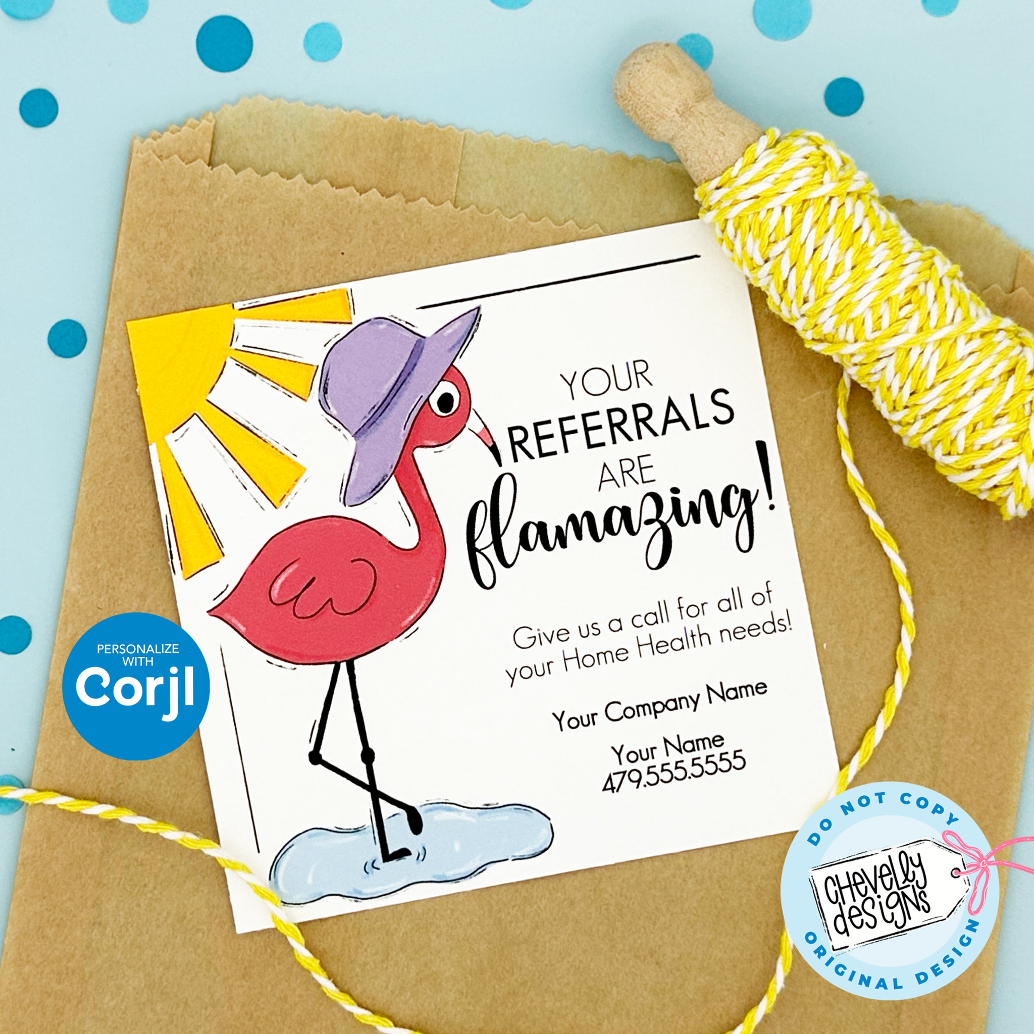 EDITABLE - Your Referrals are Flamazing - Business Referral Gift Tags ...