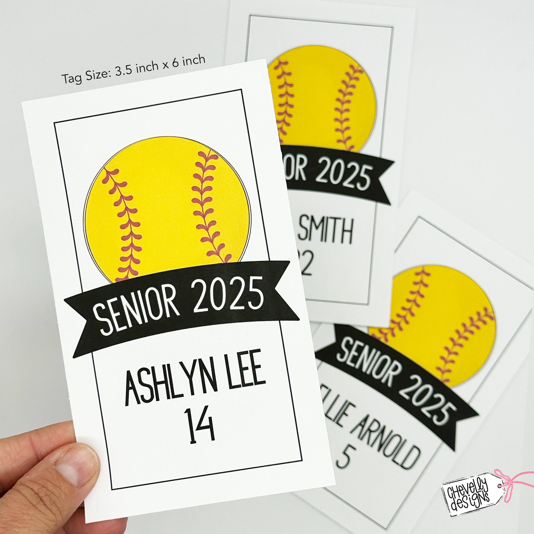 EDITABLE Printable Softball Gift Tag for Senior Night Player Gifts, Di ...
