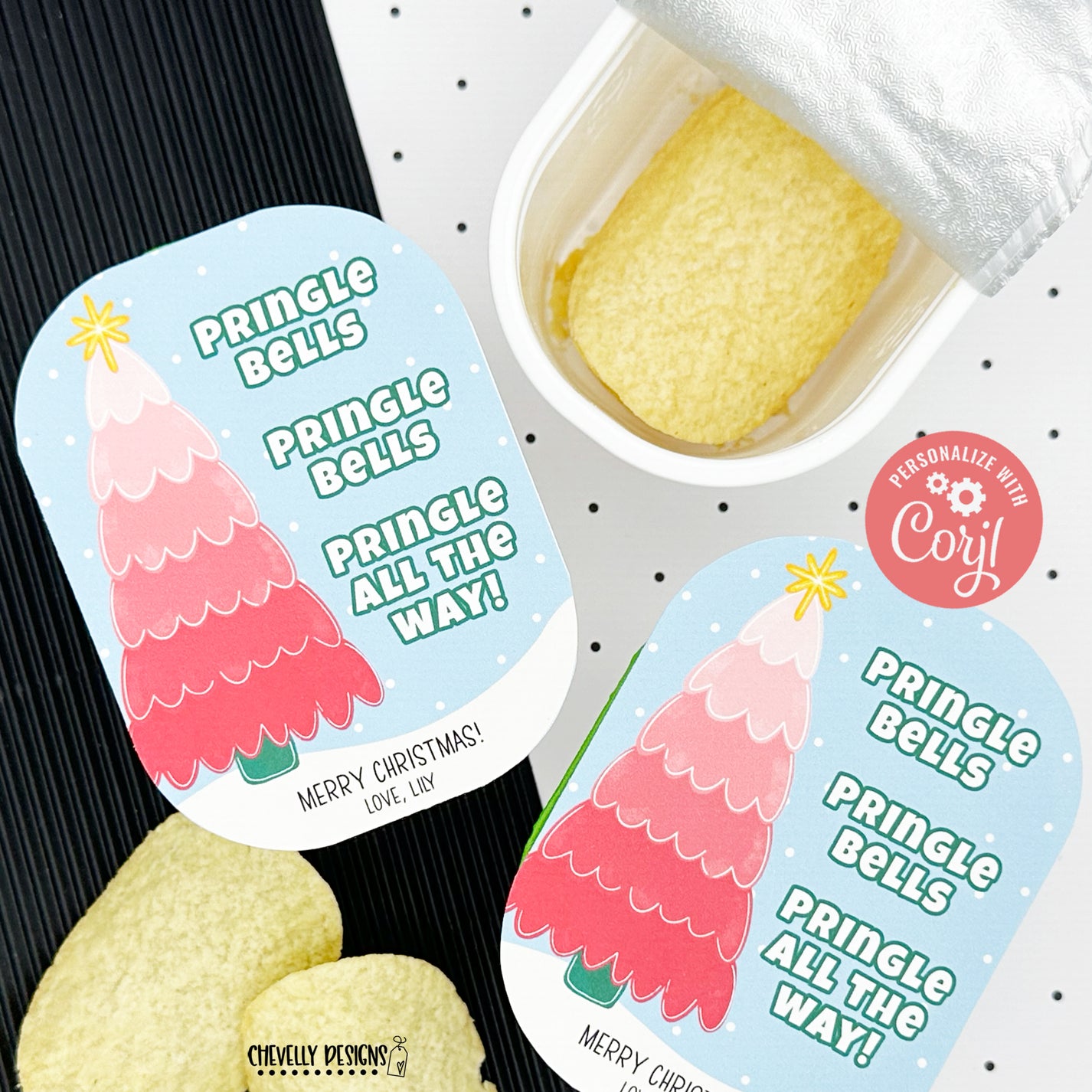 EDITABLE - Pringle Bells Kids Christmas Chip Printable - for Snack Siz ...