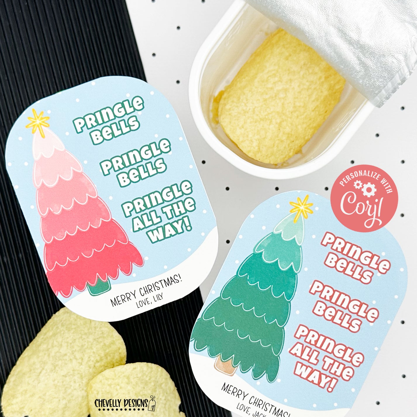 EDITABLE - Pringle Bells Kids Christmas Chip Printable - for Snack Siz ...