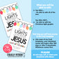 EDITABLE - Jesus, Light of the World - Printable String of Christmas L ...
