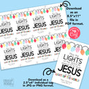 EDITABLE - Jesus, Light of the World - Printable String of Christmas L ...