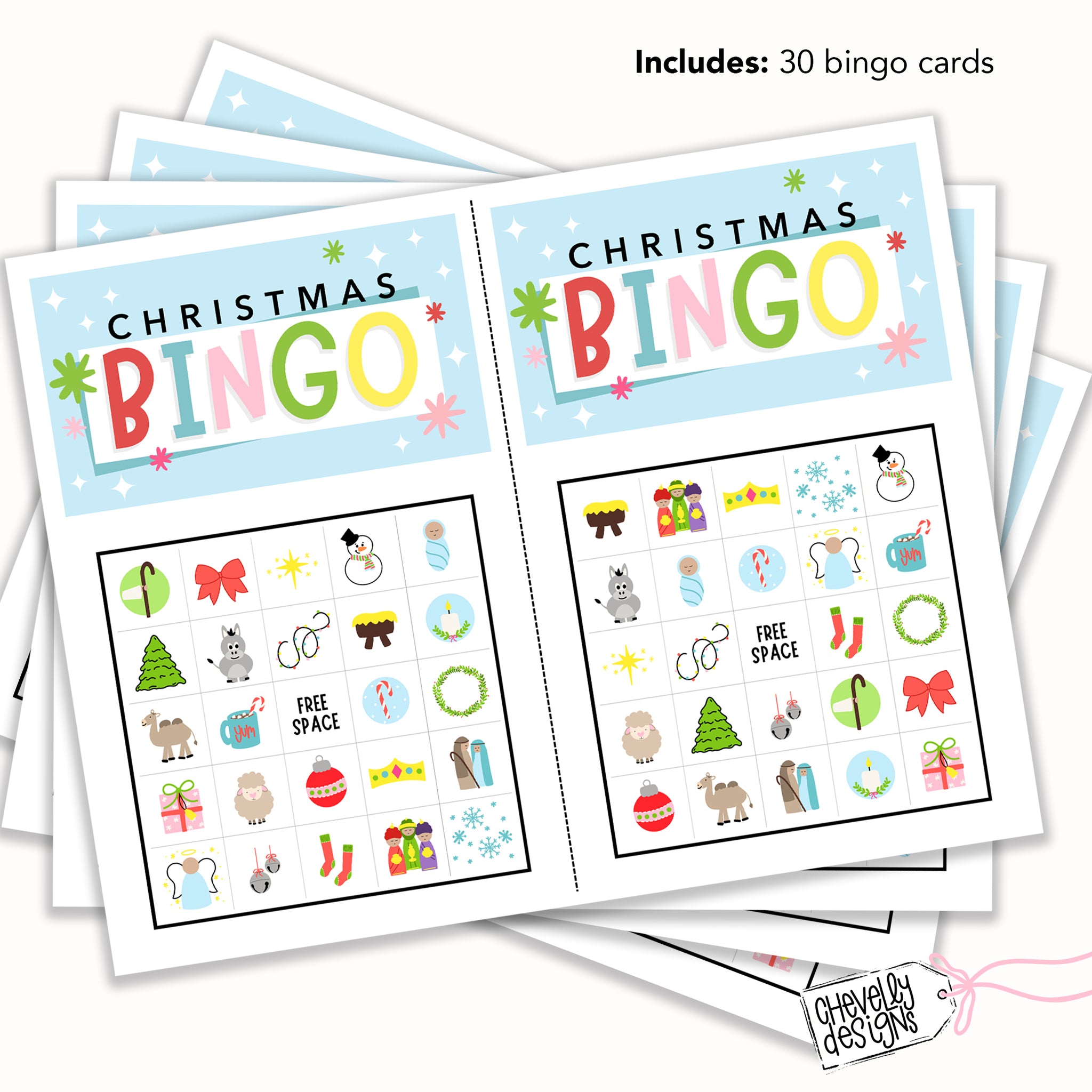 Printable Kids Bingo Game – Nativity & Traditional Christmas Themes (N ...
