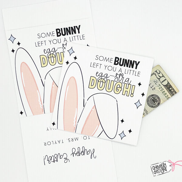 EDITABLE - Easter Bunny Cash Gift Holder - SomeBunny Left You a Little ...