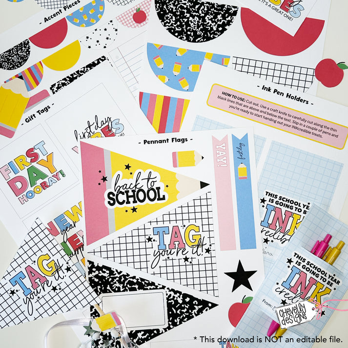 Printable Back to School Gift Bundle | Gift Tags, Pen Holders & Pennan ...