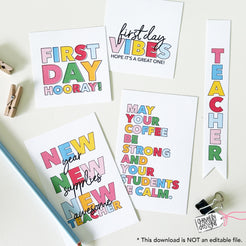 Printable Back to School Gift Bundle | Gift Tags, Pen Holders & Pennan ...