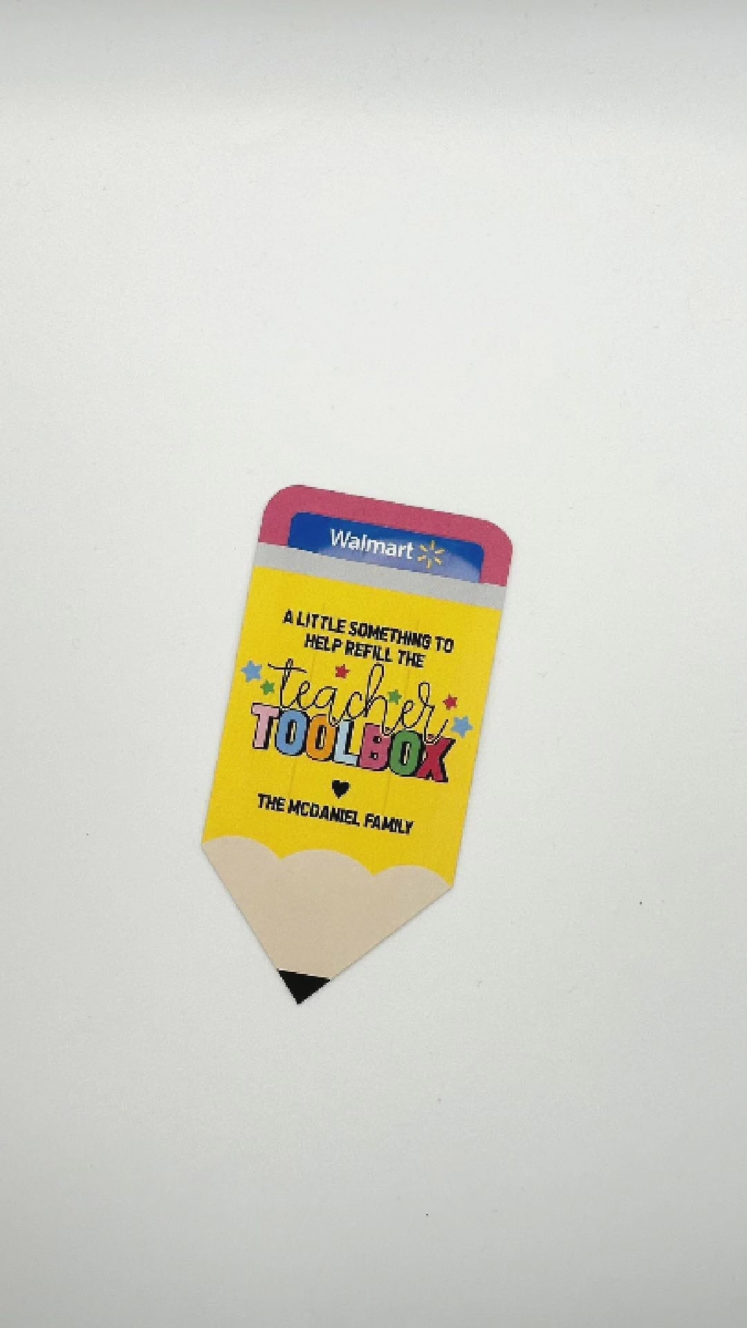 Editable Pencil Gift Card Holder for Teachers | Back to School Printab ...