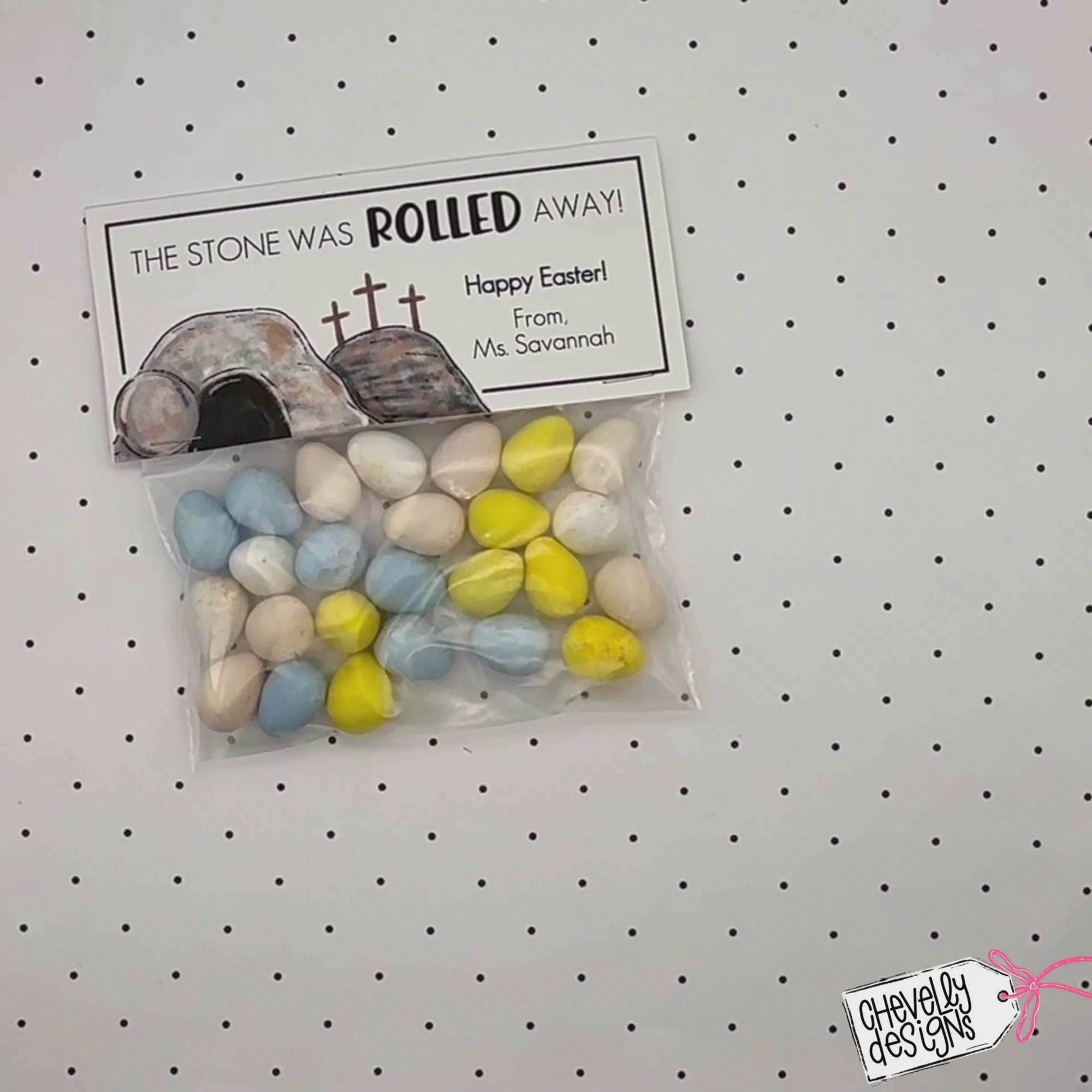 EDITABLE - The Stone was Rolled Away - Easter Treat Bag Toppers - Resu ...