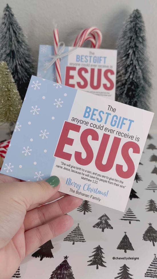 EDITABLE - Best Gift is Jesus - Candy Cane Gift for Classmates and Chi ...