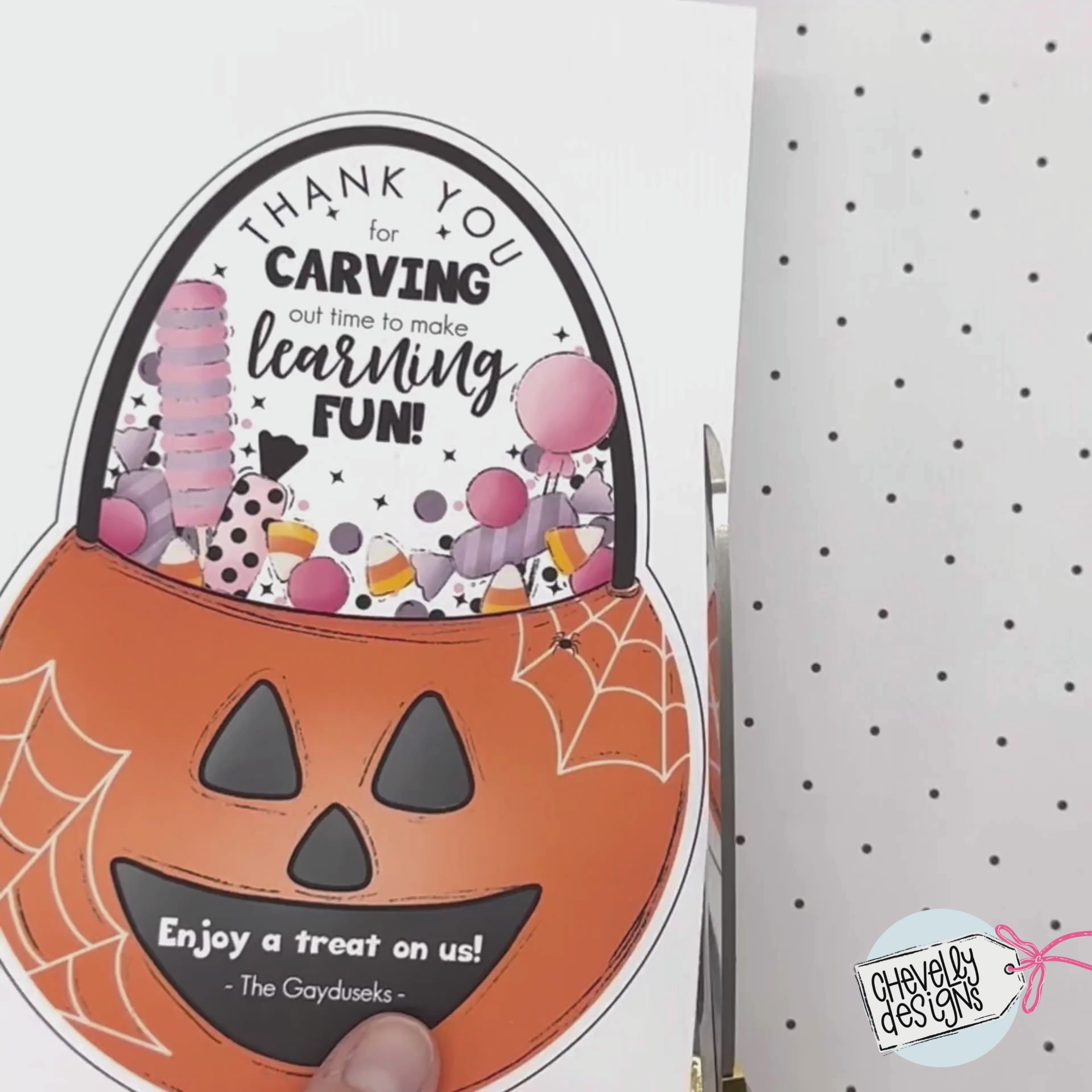 EDITABLE - Halloween Gift Card Holder for Teacher Treat -Jack-o-Lanter ...