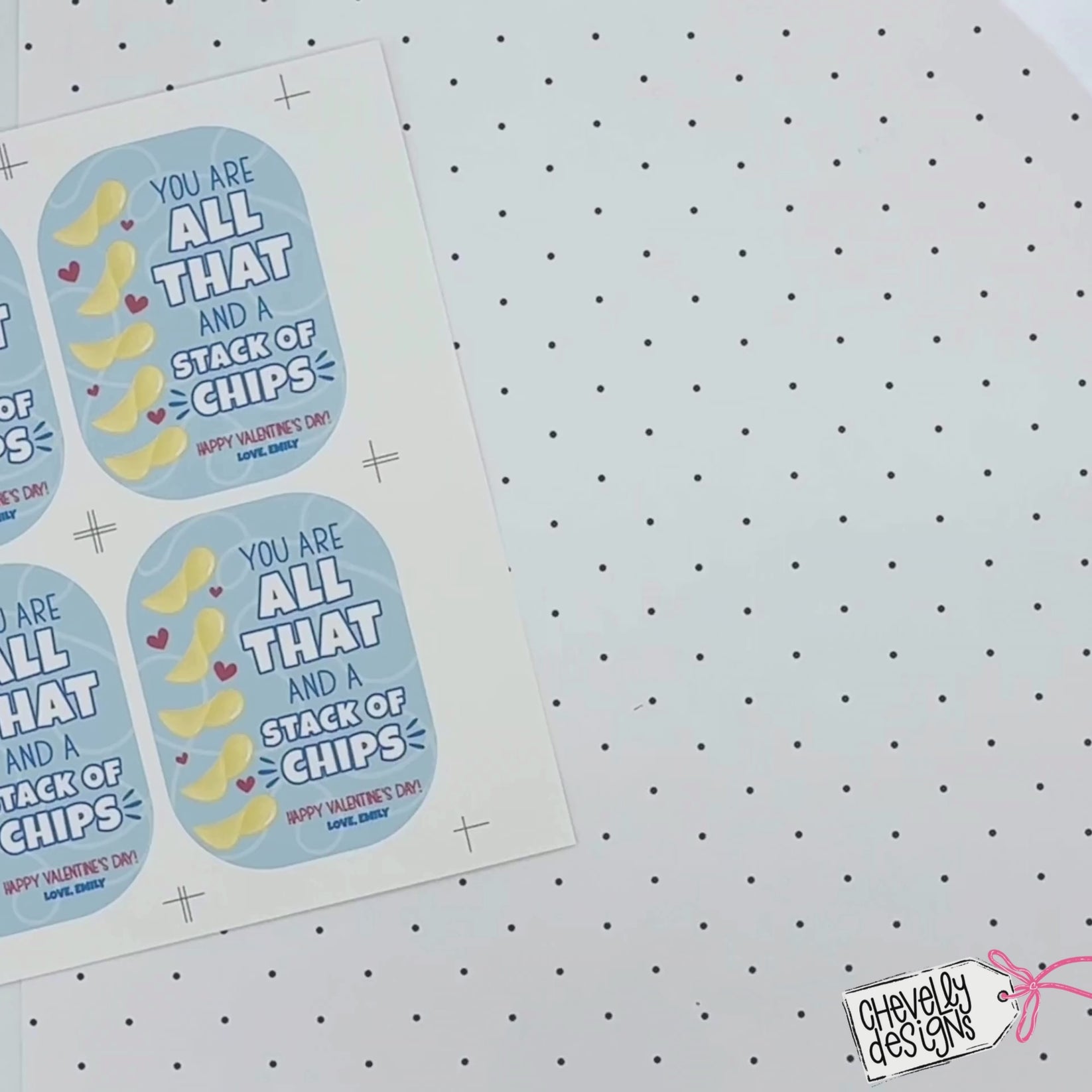 EDITABLE - You are all that and a stack of chips - Student Valentine C ...