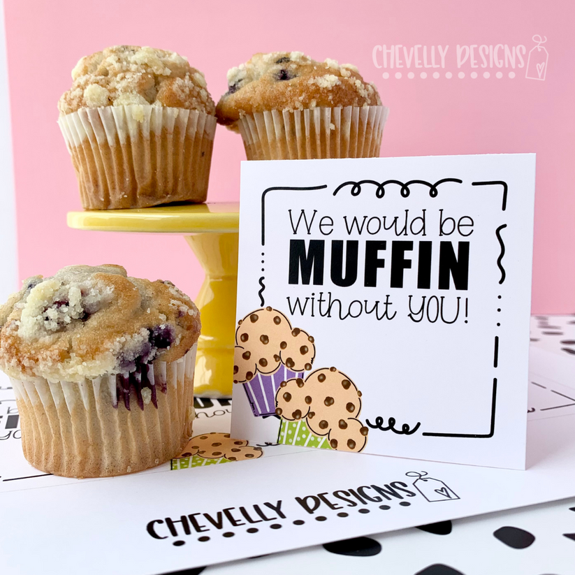 Printable Muffin without You Gift Tags - Instant Digital Download ...