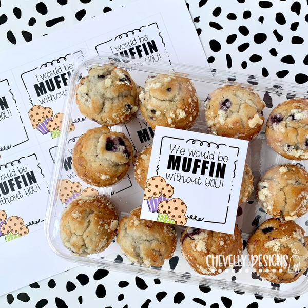 Printable Muffin without You Gift Tags - Instant Digital Download ...