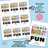 Editable - Hope Your Summer Bubbles Over with Fun - End of School Stud ...