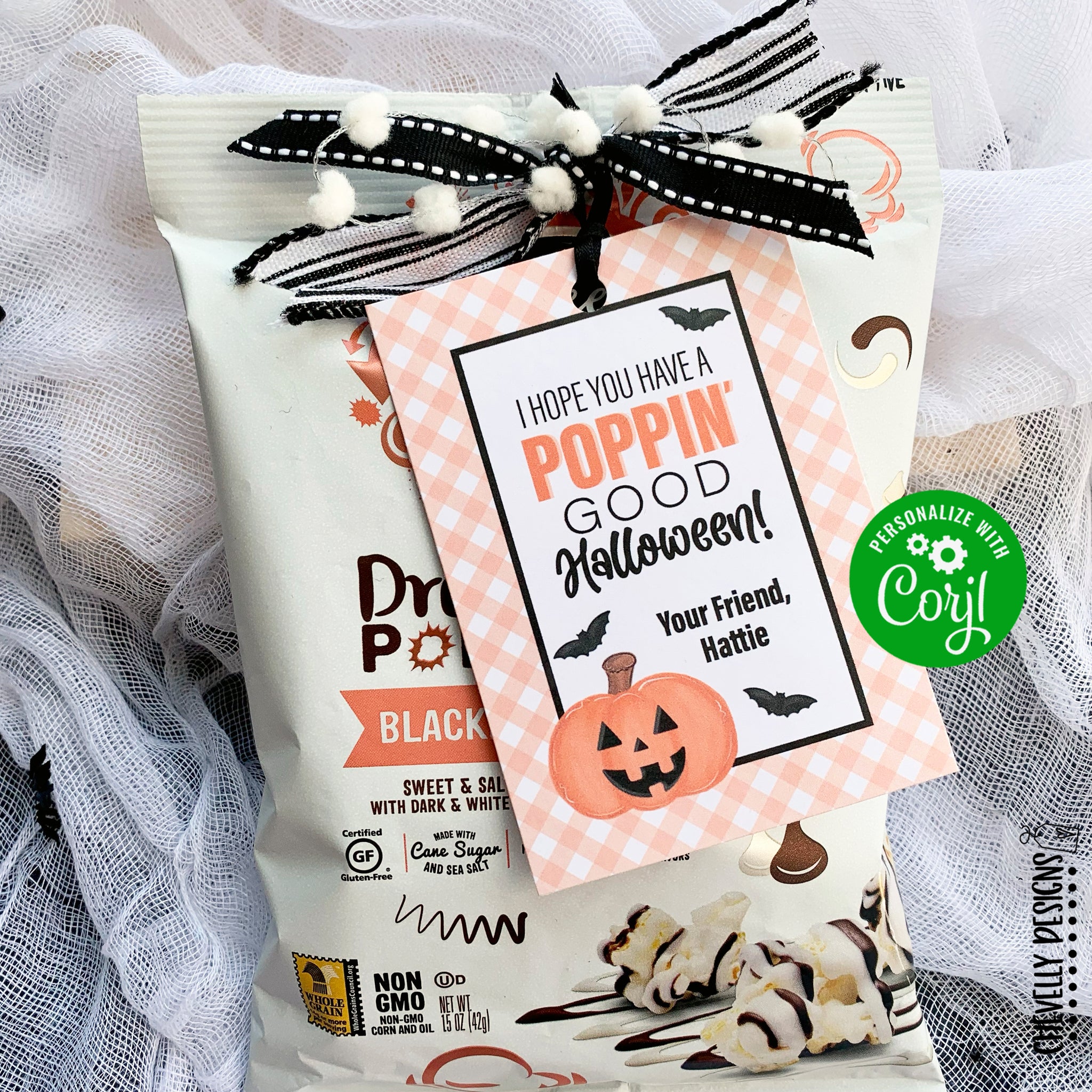 EDITABLE - Poppin Halloween Gift Tags - Printable Digital File ...