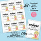 EDITABLE - Just POPPIN by to say Thank You - Popcorn Gift Tags - Print ...