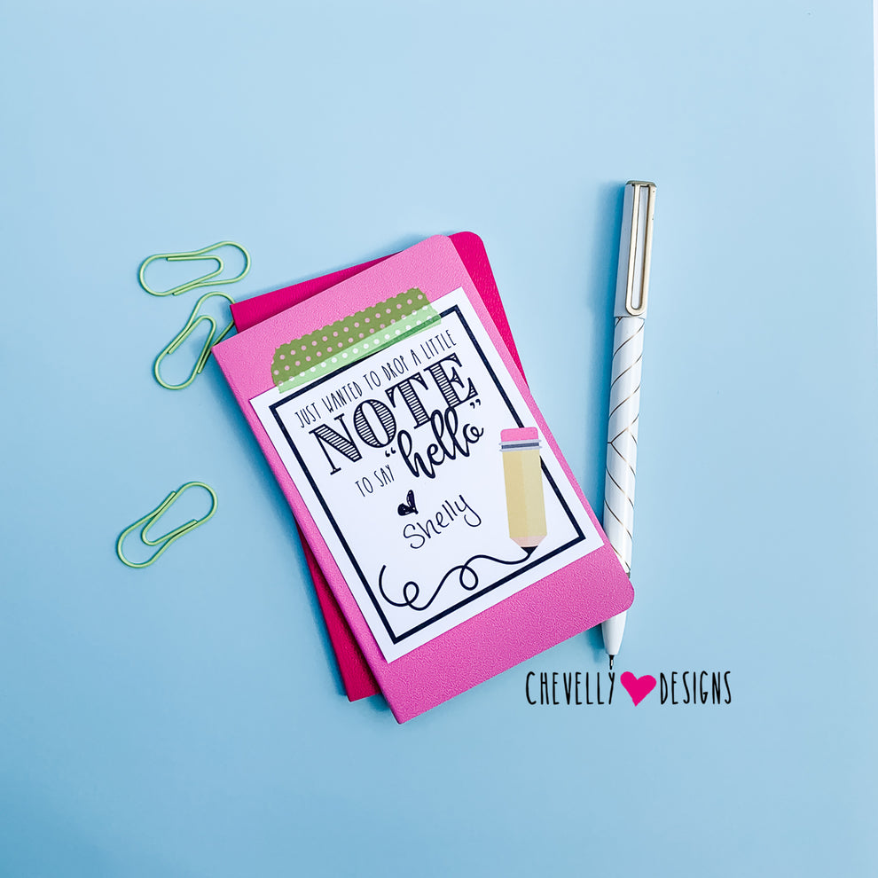 Drop a NOTE to say Hello - Gift Tags | Printable - Instant Digital Fil ...