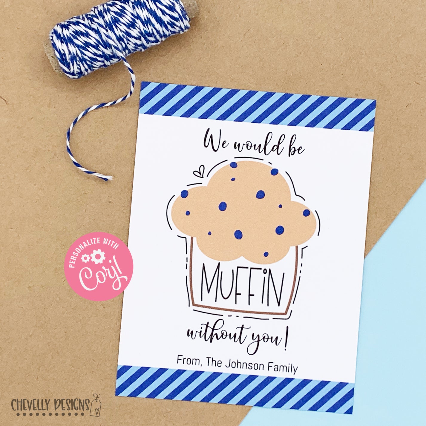Editable - MUFFIN Appreciation Gift Tags - Printable - Digital File ...