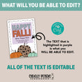 EDITABLE - Happy Fall Pumpkin Gift Tags - Printable Digital File ...