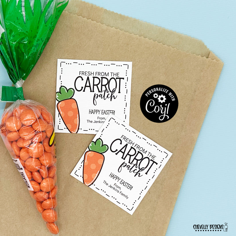Editable - Fresh From the Carrot Patch - Easter Gift Tags - Printable ...
