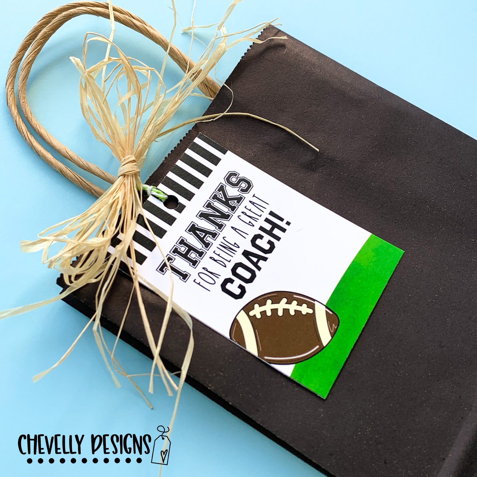 Football Coach Thank You Gift Tags >>>Instant Digital Downloa ...