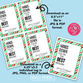 Editable Digital File - Hands Down You're the Best Around! - Hand Sani ...