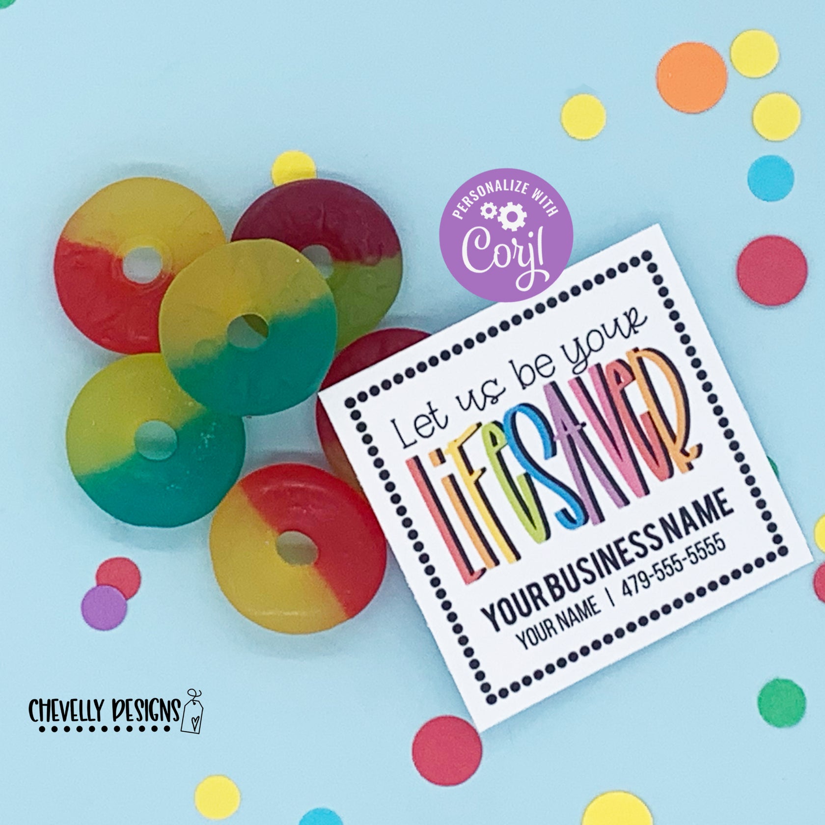 Editable - Let Us Be Your Lifesavers - Referral Gift Tags for Business ...