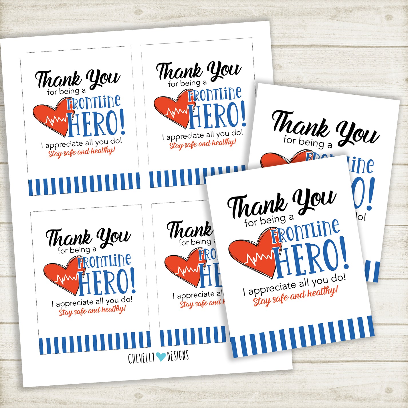 Printable Frontline Worker Appreciation Gift Tag | Instant Digital Dow ...