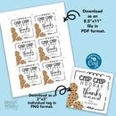 EDITABLE - Chip Chip Hooray - Thank You Cookie Appreciation Gift Tags ...