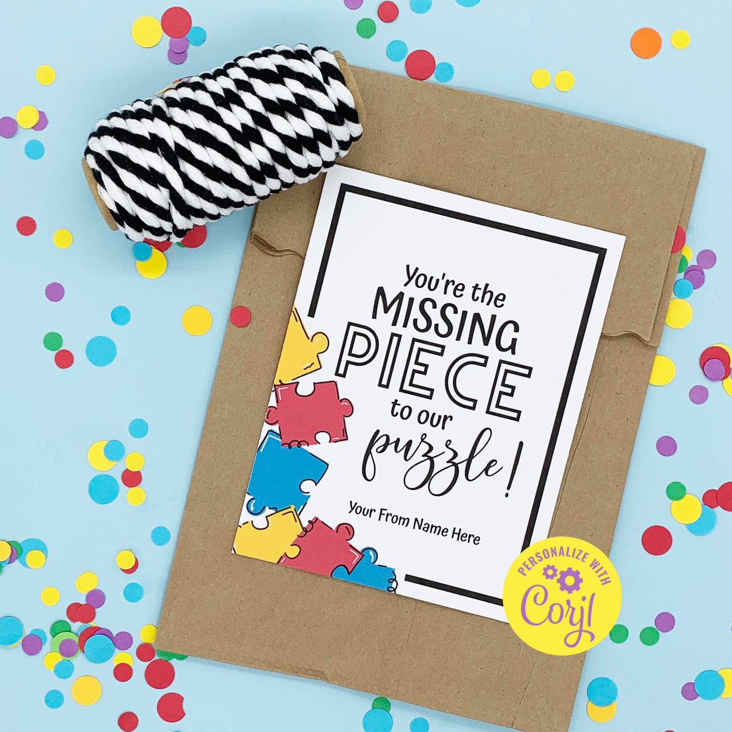 EDITABLE - You're the Missing Piece to Our Puzzle - Staff Appreciation ...